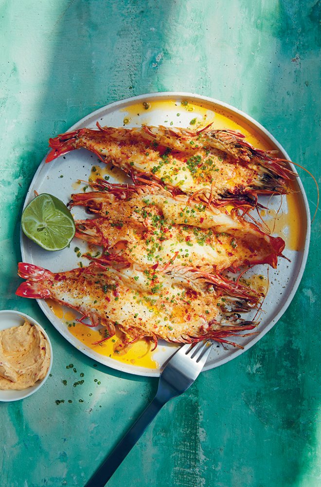 Split & Roast Skull Island King Prawns with Spicy Butter – Gluten Free ...